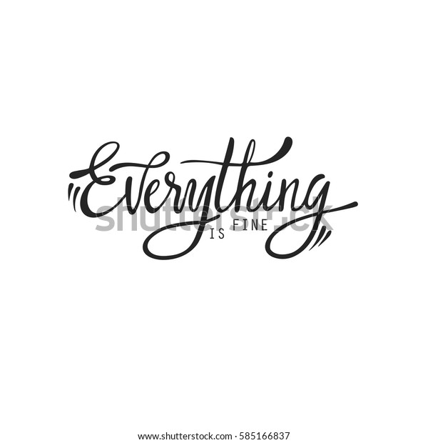 Fine Lettering Hand Drawn Vector Illustration Stock Vector (Royalty ...