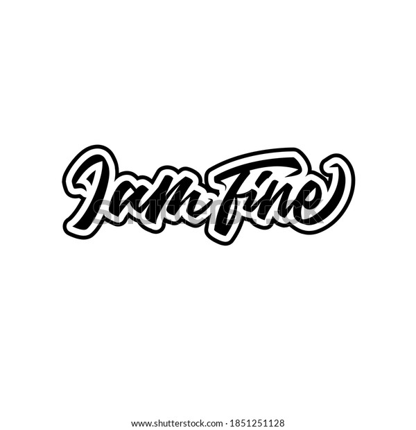 Fine Lettering Vector Lettering Typography Tshirt Stock Vector (Royalty ...