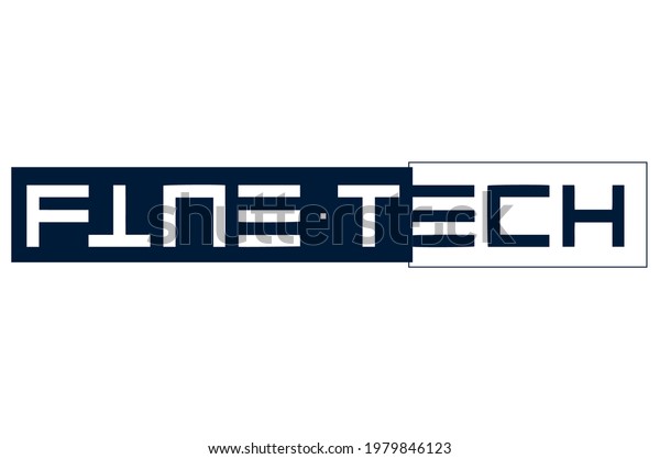 Fine Tech Typography Logo Design Concept Stock Vector (Royalty Free ...
