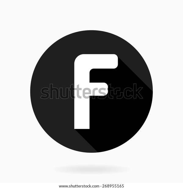 Fine Vector Letter F Circle Flat Stock Vector (Royalty Free) 268955165 ...