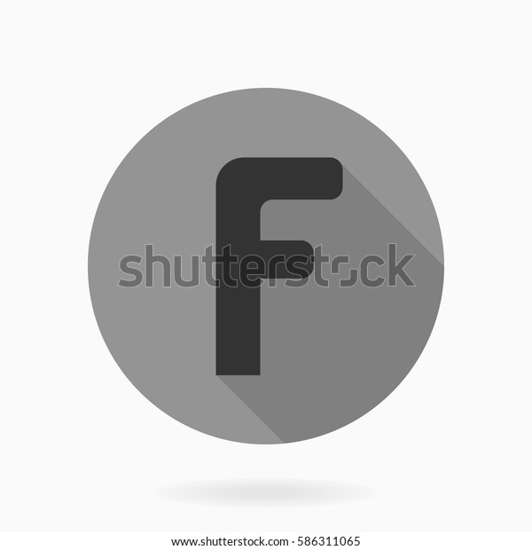Fine Vector Letter F Circle Flat Stock Vector (Royalty Free) 586311065 ...