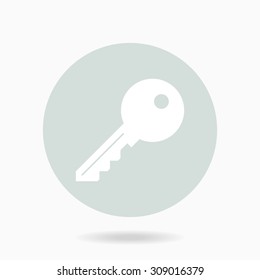 Fine Vector White Key Icon Blue Stock Vector (Royalty Free) 309016379 ...
