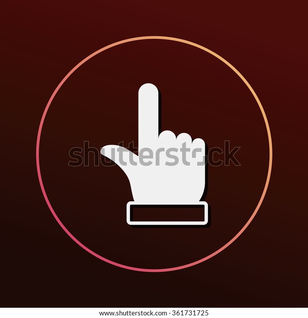 Finger Arrow Icon Stock Vector (Royalty Free) 361731725 | Shutterstock