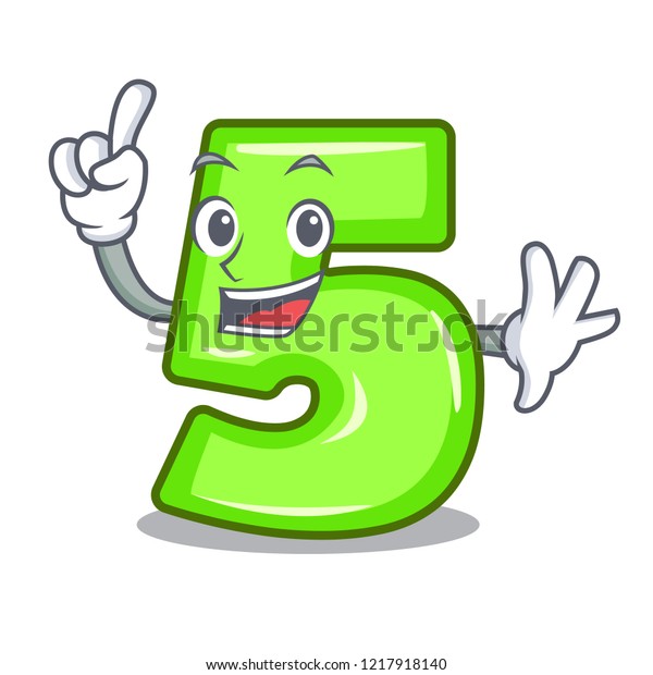 Finger Cartoon Number Five Engraved On Stock Vector (Royalty Free ...