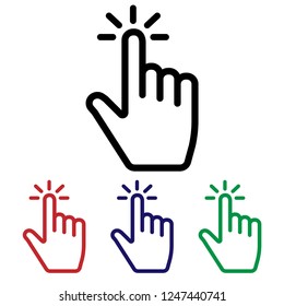 Finger Click Icon Vector Click Finger Stock Vector (Royalty Free ...