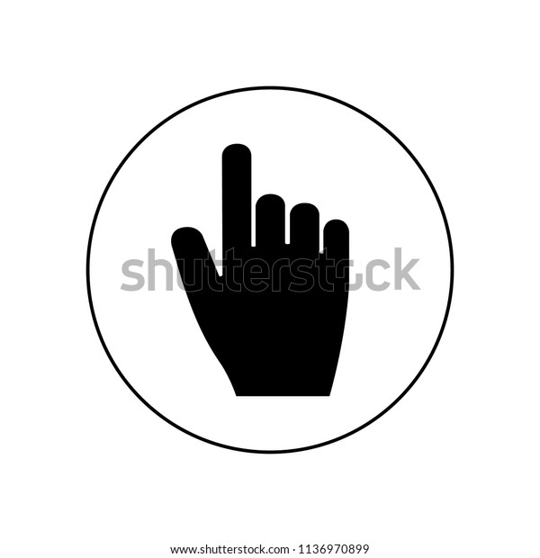 Finger Clicks Icon Logo Stock Vector (Royalty Free) 1136970899