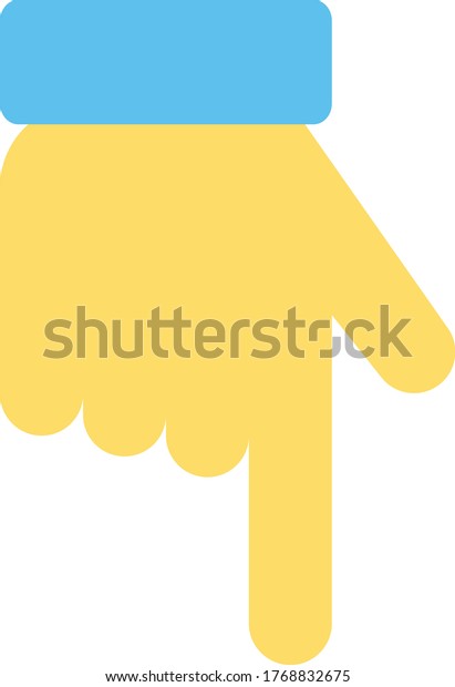 Finger Down Finger Point Down Emoji: เวกเตอร์สต็อก (ปลอดค่าลิขสิทธิ์ ...