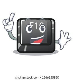 Finger F10 Button Installed On Cartoon Stock Vector (Royalty Free ...