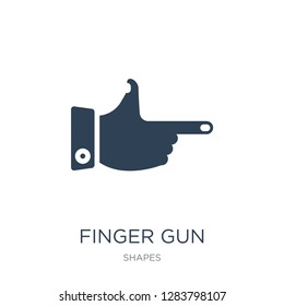Finger Gun Icon Vector On White Stock Vector (Royalty Free) 1283798107 ...