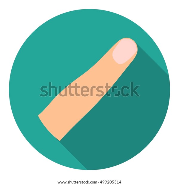 Finger Icon Flat Style Isolated On Stock Vector (Royalty Free ...