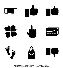 Set Human Hand Gestures Vector Icon: Vector có sẵn (miễn phí bản quyền ...
