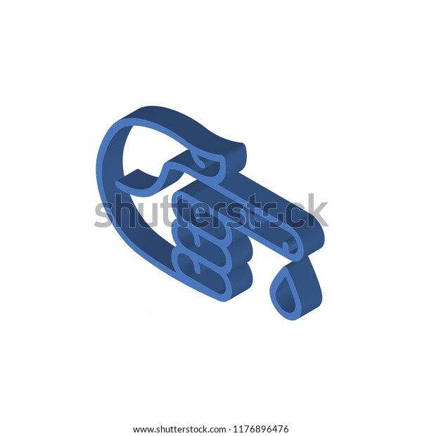 Finger Isometric Left Top View 3d: เวกเตอร์สต็อก (ปลอดค่าลิขสิทธิ์ ...