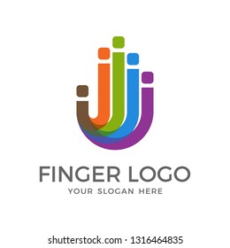 Finger Logo Design Template Stock Vector (Royalty Free) 1316464835