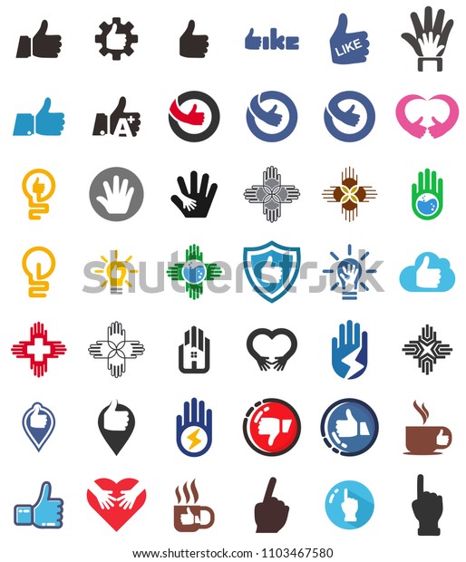 Finger Logo Hand Icon Like Symbol Stock Vector (Royalty Free ...