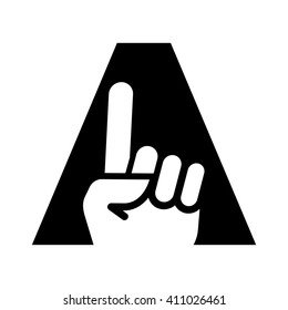 Finger Logo Vector Pointed Finger Sign Stock Vector (Royalty Free ...