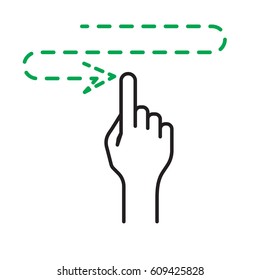 Finger Movement Icon Stock Vector (Royalty Free) 609425828 | Shutterstock