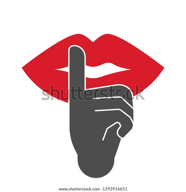 Finger On Lips Vector Illustration: เวกเตอร์สต็อก (ปลอดค่าลิขสิทธิ์ ...