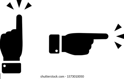 Finger Pointing Gesture Sign Set Stock Vector (Royalty Free) 1573010050 ...
