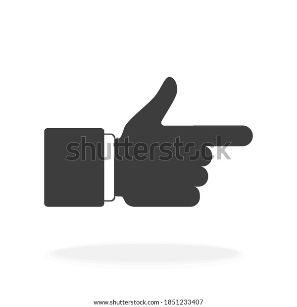 Finger Pointing Hand Icon Black Vector Stock Vector (Royalty Free ...