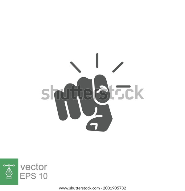 Finger Pointing Icon Hand Gesture Index Stock Vector (Royalty Free ...