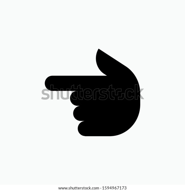 Finger Pointing Left Icon Direct Illustration 스톡 벡터(로열티 프리) 1594967173 ...