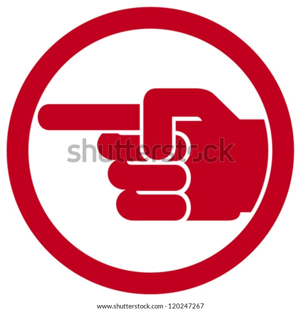 Finger Pointing Symbol Stock Vector (Royalty Free) 120247267