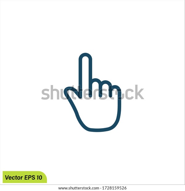 Finger Press Button Icon Illustration Design Stock Vector (Royalty Free ...