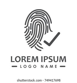 Finger Print Work Business Vector Logo Stock Vector (Royalty Free ...