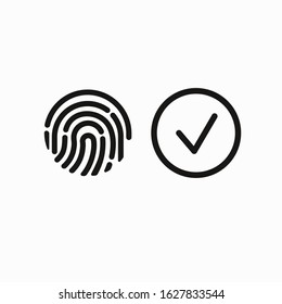 Finger Scan Approved Vector Illustration Stock Vector (Royalty Free ...