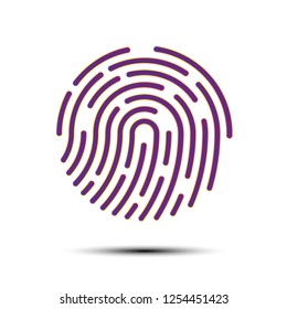 Finger Scan Icon Vector Purple Color Stock Vector (Royalty Free ...