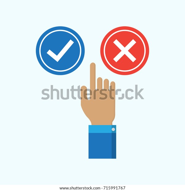 Finger Select Yes No Sign Vector: เวกเตอร์สต็อก (ปลอดค่าลิขสิทธิ์ ...