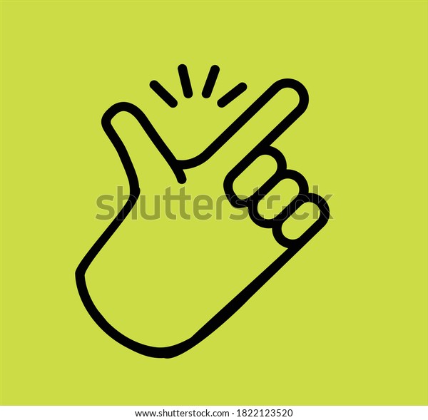 Finger Snapping Hand Gesture Minimal Flat Stock Vector (Royalty Free ...