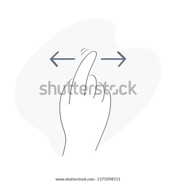Finger Swipe Icon Illustration Vector Symbol Stock Vector (Royalty Free ...