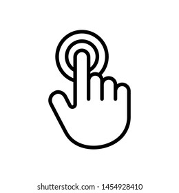Finger Tap Icon Hand Gesture Vector Stock Vector (Royalty Free ...