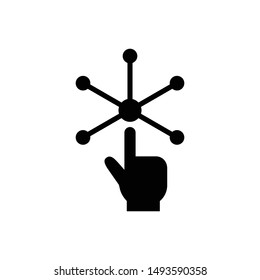 Finger Touch Icon Black Color Stock Vector (Royalty Free) 1493590358 ...