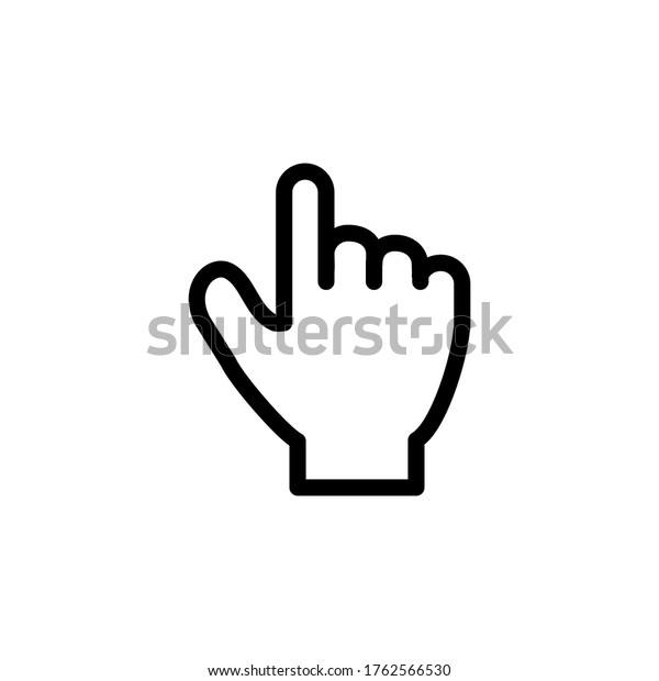 Finger Touch Icon Line Art Design Stock Vector (Royalty Free ...