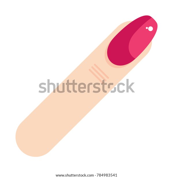 Fingernail Flat Vector Cartoon Illustration Objects 스톡 벡터(로열티 프리 ...