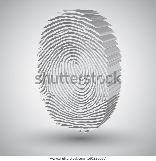 Fingerprint 3d Vector Illustration Stock Vector (Royalty Free ...