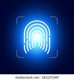 Fingerprint Authentication Biometric Authentication Concept Stock ...