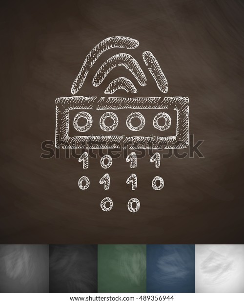 Fingerprint Cipher Icon Hand Drawn Vector Stock Vector (Royalty Free ...