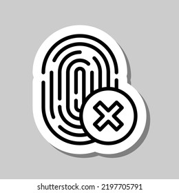 Fingerprint Deny Reject Simple Icon Vector Stock Vector (Royalty Free ...