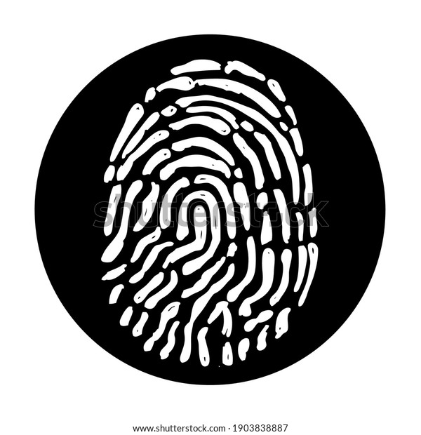Fingerprint Fingerprint Doodle Stock Vector (Royalty Free) 1903838887 ...