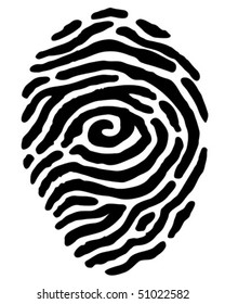 Fingerprint Eye Inside Conceptual Security Logo: immagine vettoriale ...