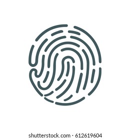 Fingerprint Fingertip Print Pattern Vector Isolated Stock Vector ...
