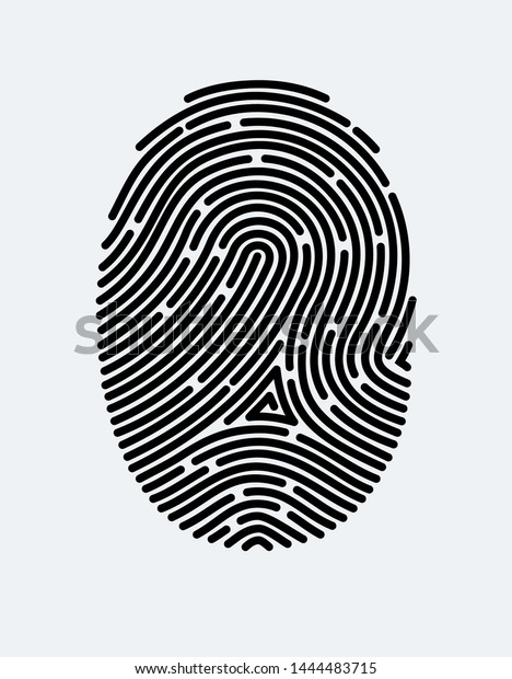 Fingerprint Icon Cyber Security Concept Digital Stock Vector (Royalty ...