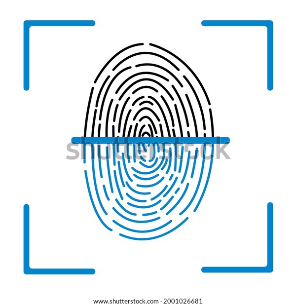 Fingerprint Icon Identification Vector Illustration Stock Vector ...