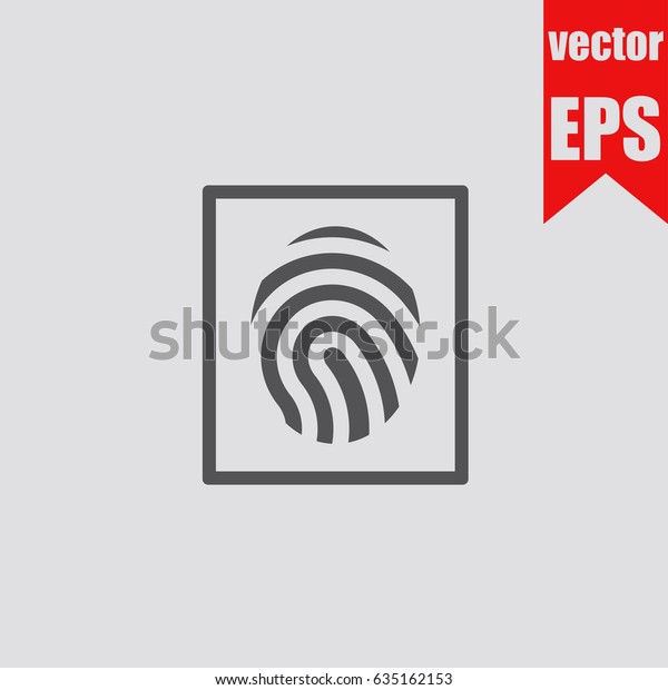 Fingerprint Icon Infographic Isolated Flat Stylevector Stock Vector ...