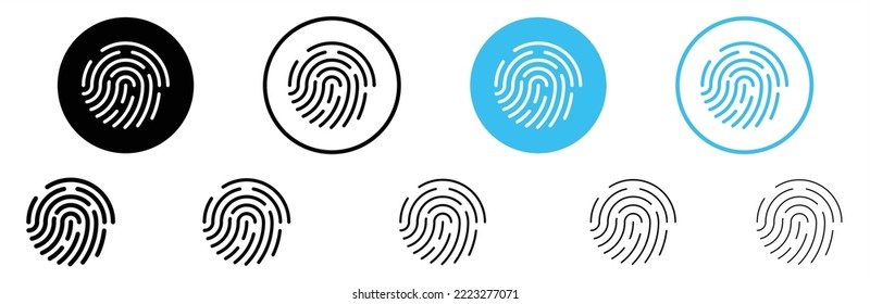 23,754 Fingerprint Icon Set Images, Stock Photos & Vectors | Shutterstock