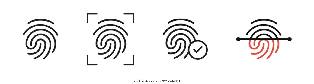 23,754 Fingerprint Icon Set Images, Stock Photos & Vectors | Shutterstock