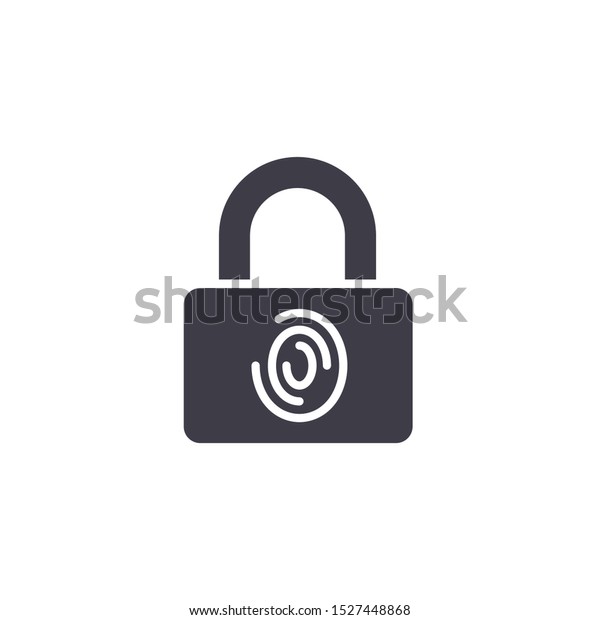 Fingerprint Lock Logo Template Design Vector Stock Vector (Royalty Free ...